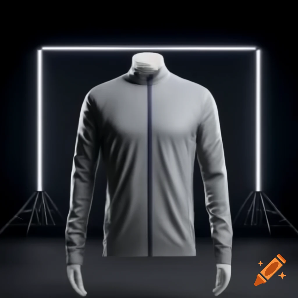 Modern lightweight sports jacket with zip-up front and reflective ...
