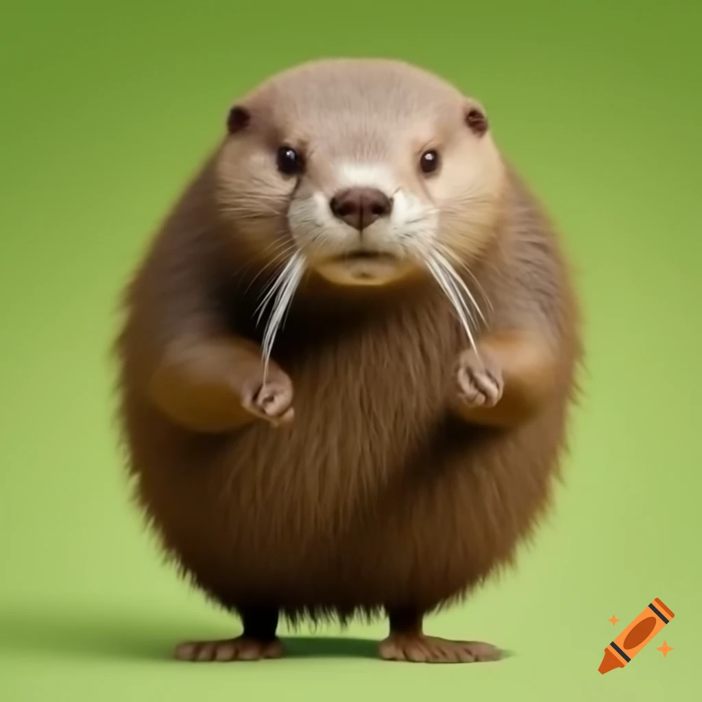 Whimsical creature resembling kiwi with otter features on Craiyon