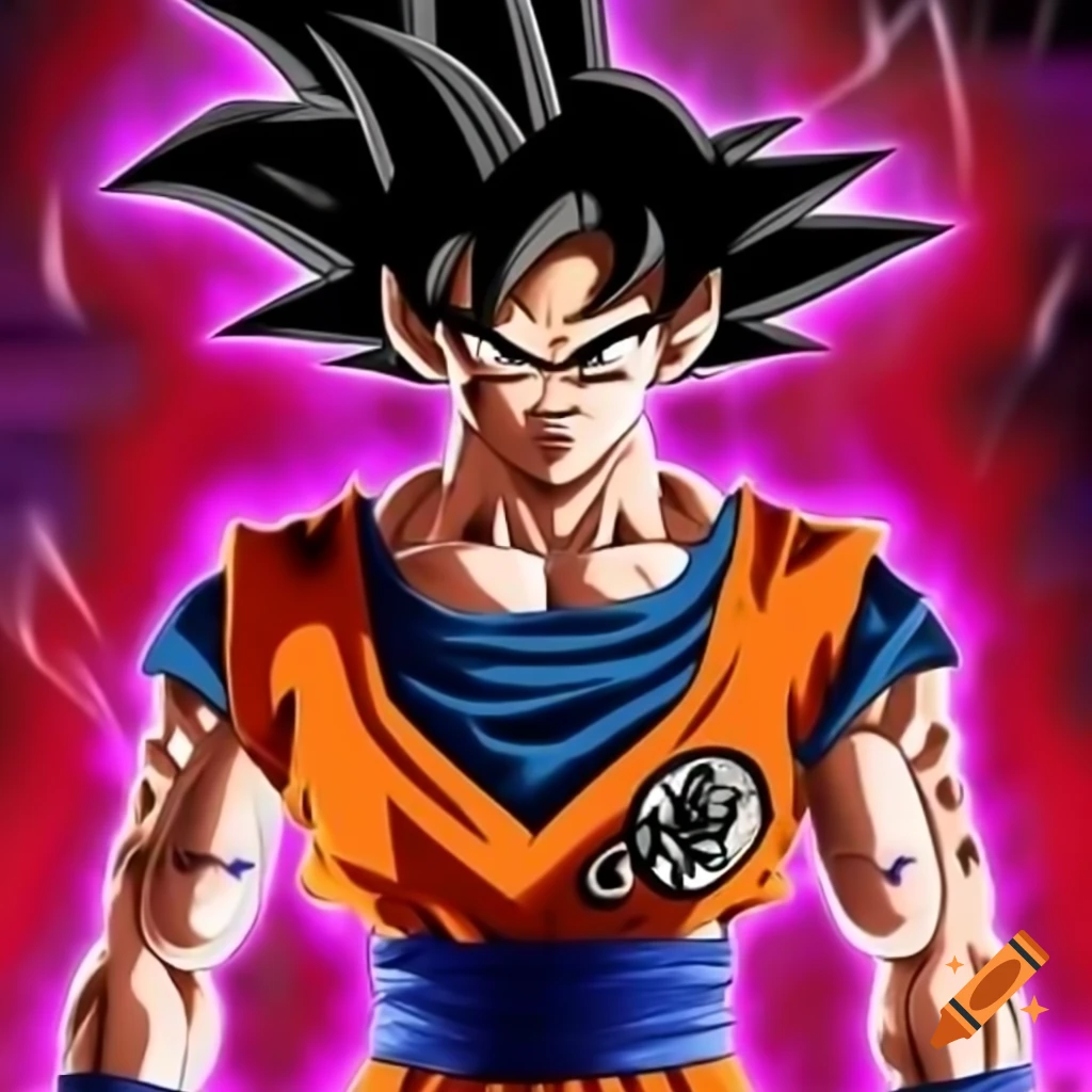 Son Goku transforming into Super Saiyan 5 with intensity, high ...