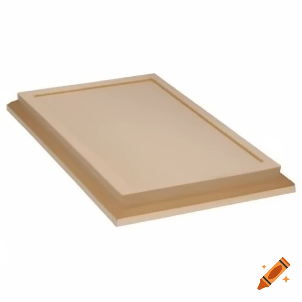 Rectangular wooden lid with specified dimensions on Craiyon