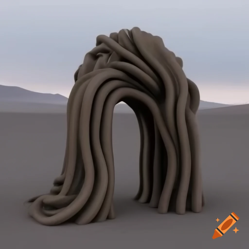 Organic-shaped sculpture in minimalist avant-garde style inspired by ...