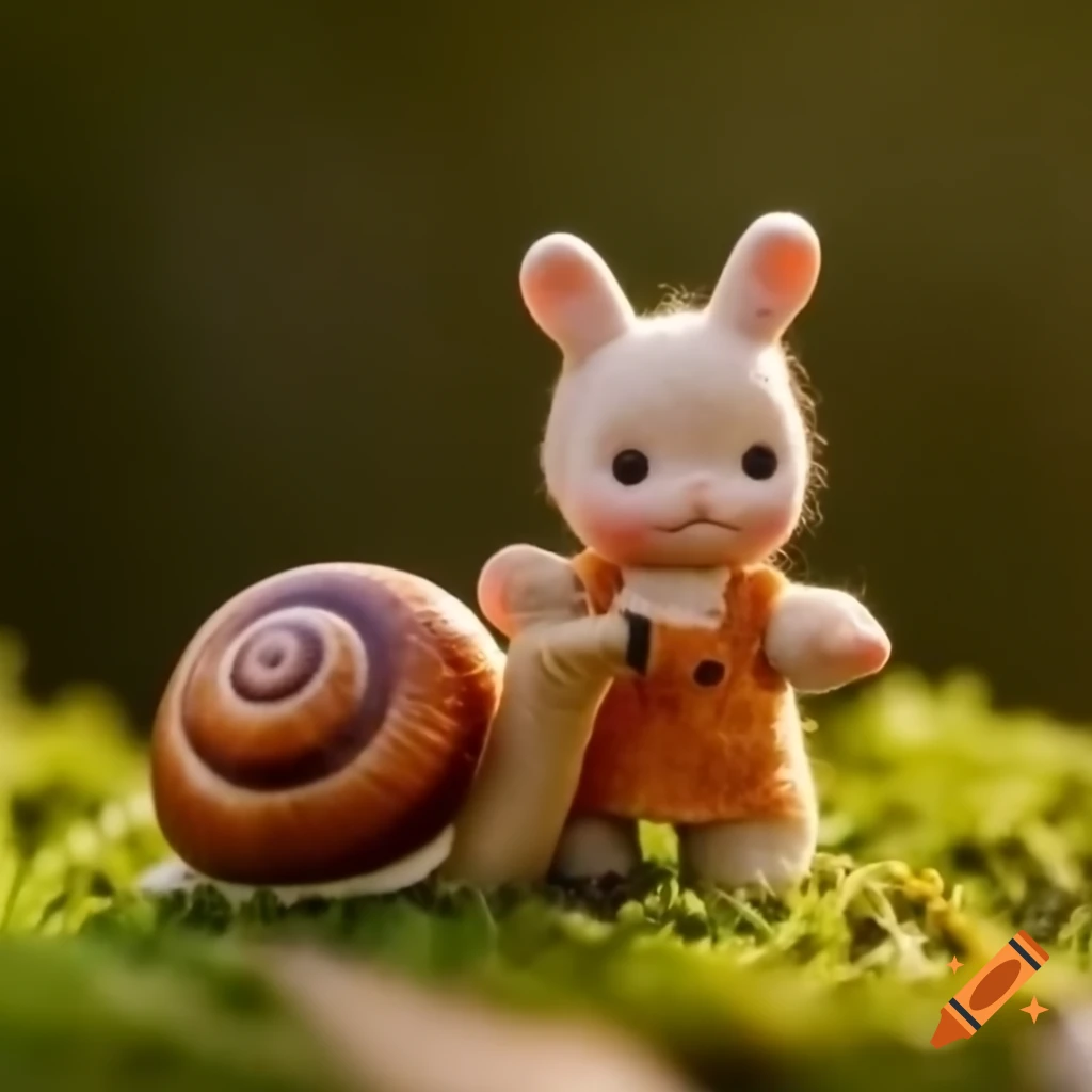 Sylvanian Families slugs and snails figurines on Craiyon