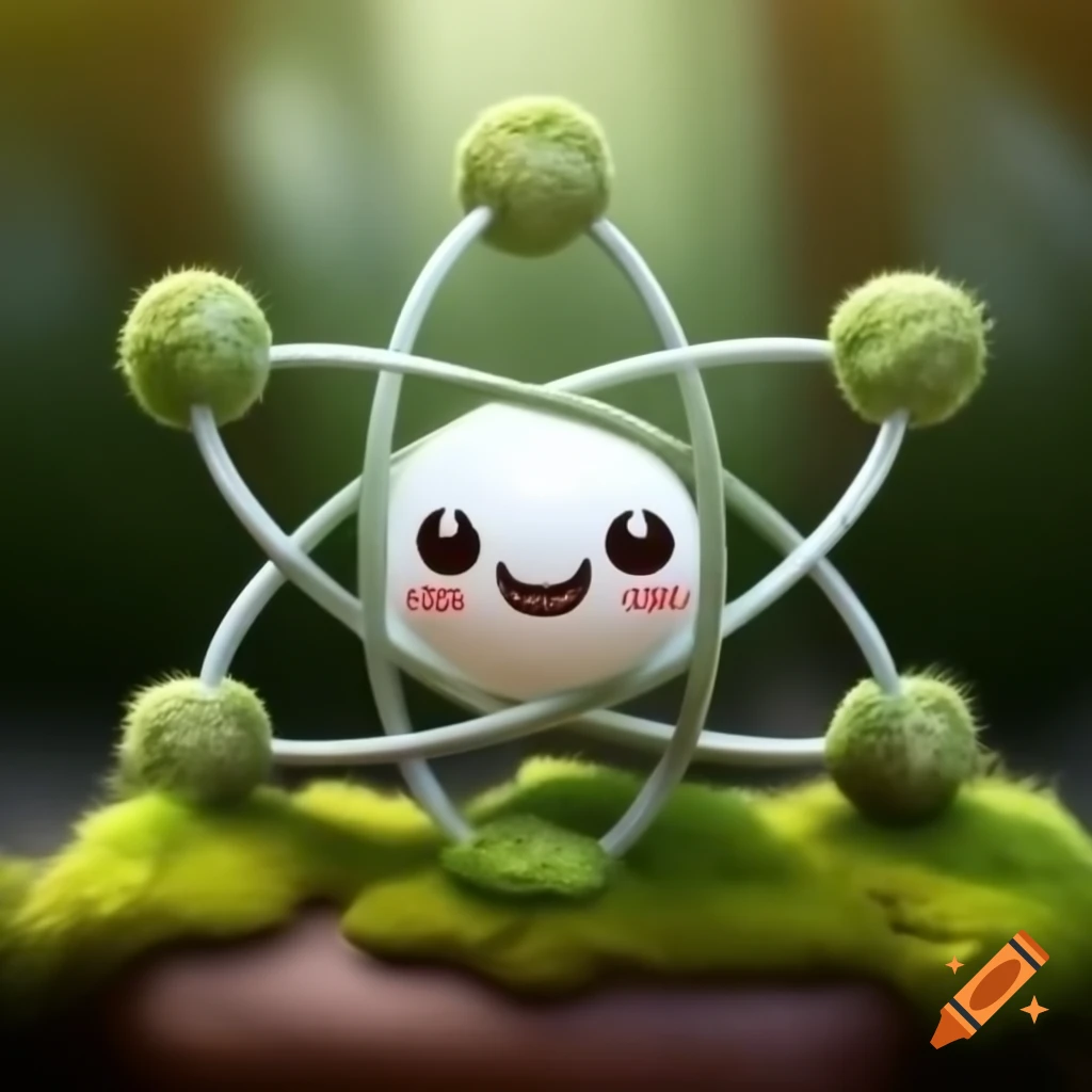 Cute sodium atom with mossy dendrites design on Craiyon