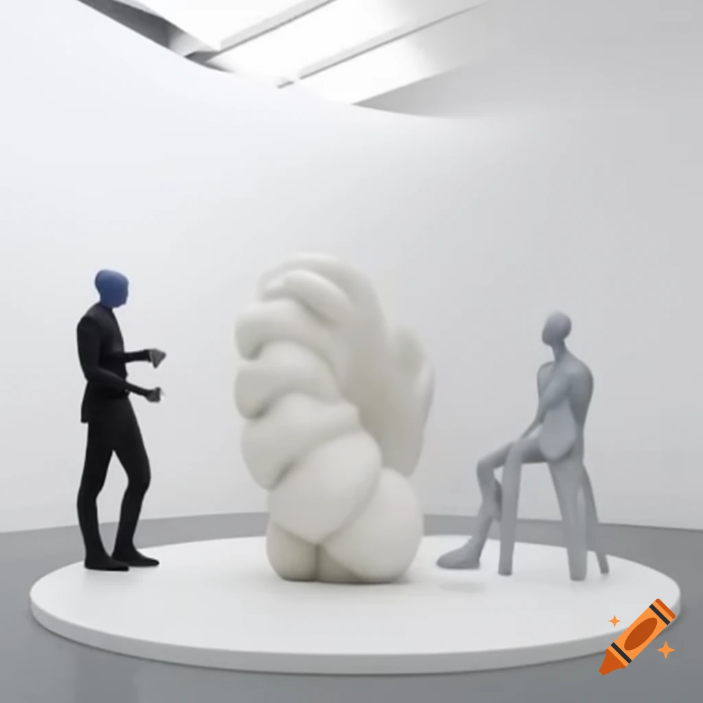 Bio-futuristic organic sculpture inspired by Mad Max in a white room ...
