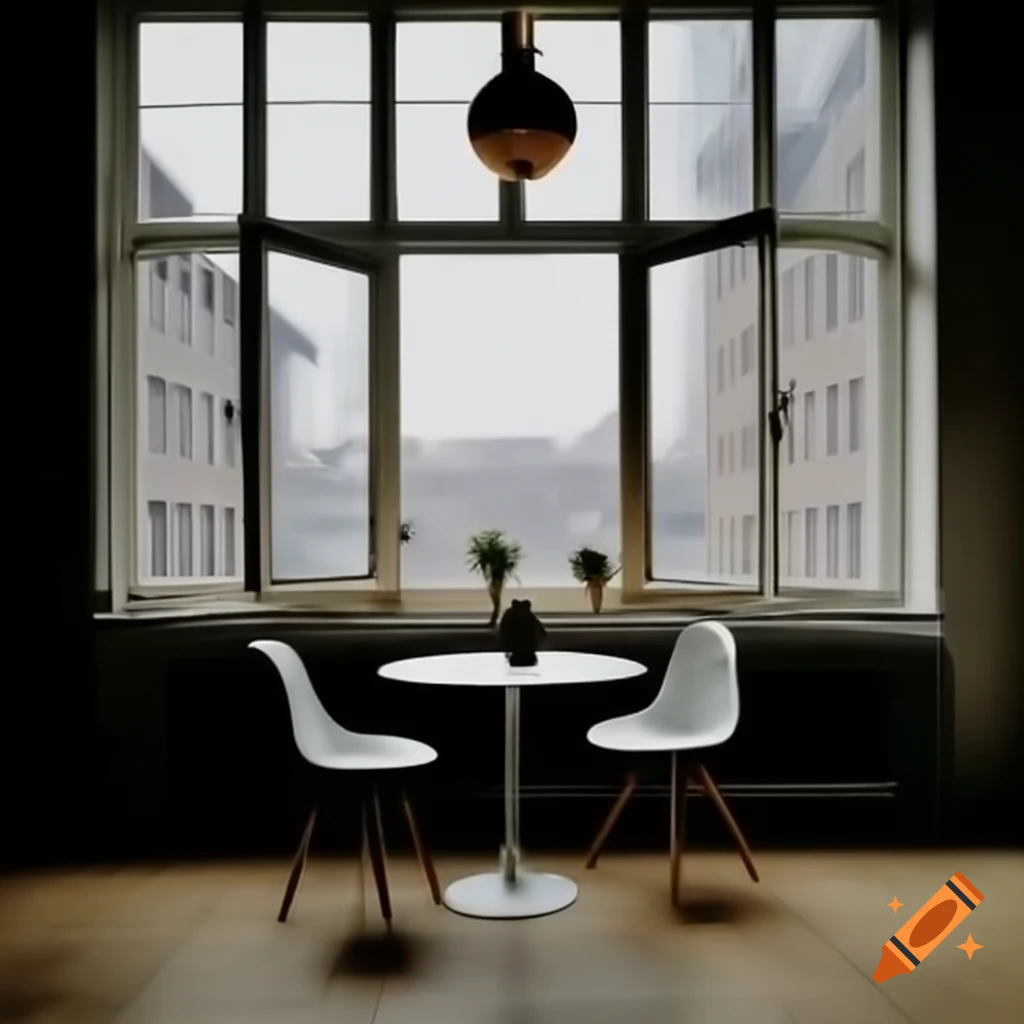Room in a Berliner old building with low ceilings and three medium ...